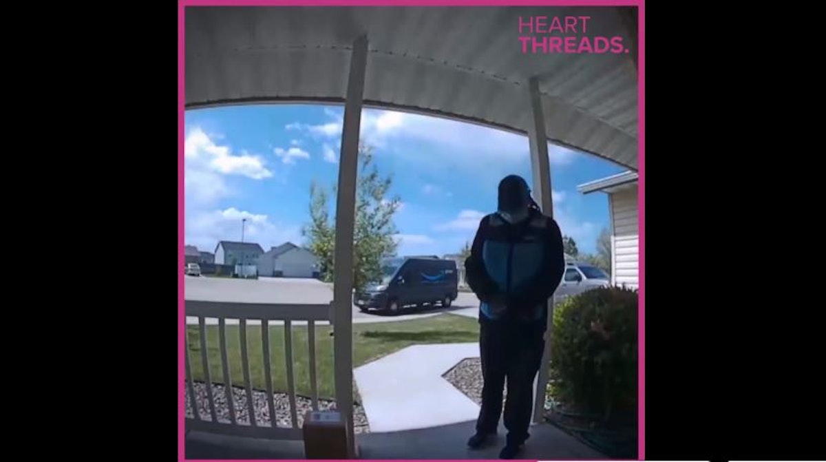 Amazon driver caught on camera praying for baby at high risk from COVID ...