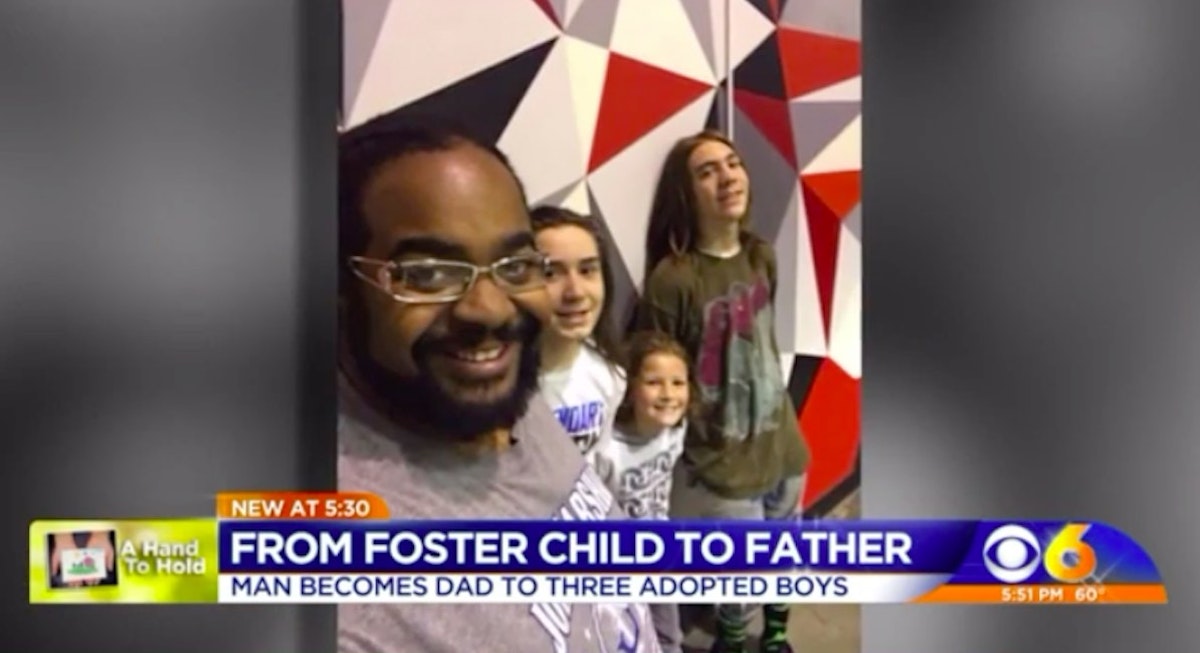 He grew up in foster care. Now, he’s adopted three boys from the foster ...